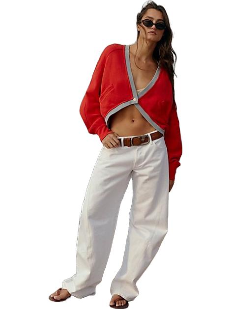 FREE PEOPLE We The Free Fable Low-Rise Twisted Seam Jeans